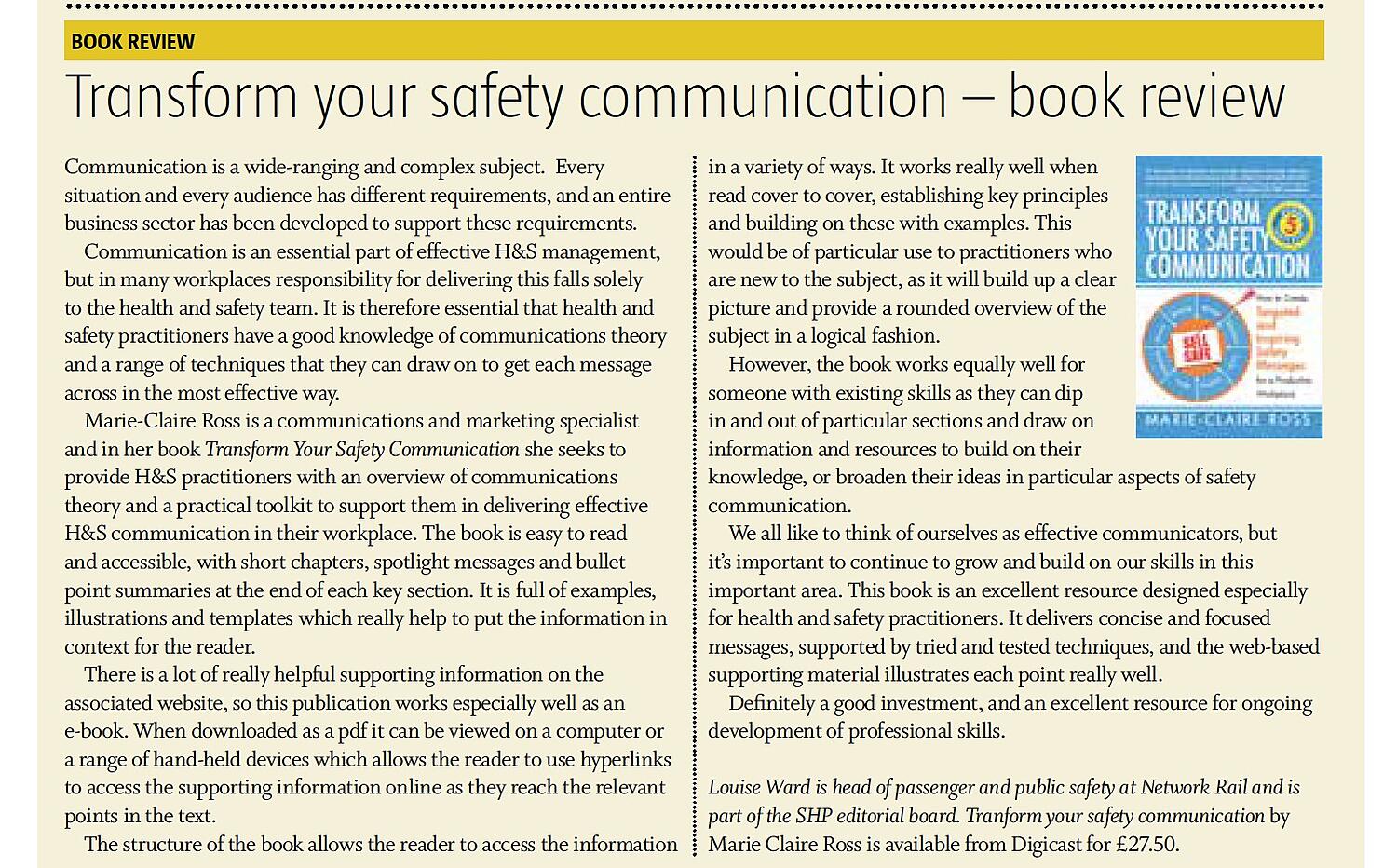 Safety Communication Book | Safety Messages | Safety Message